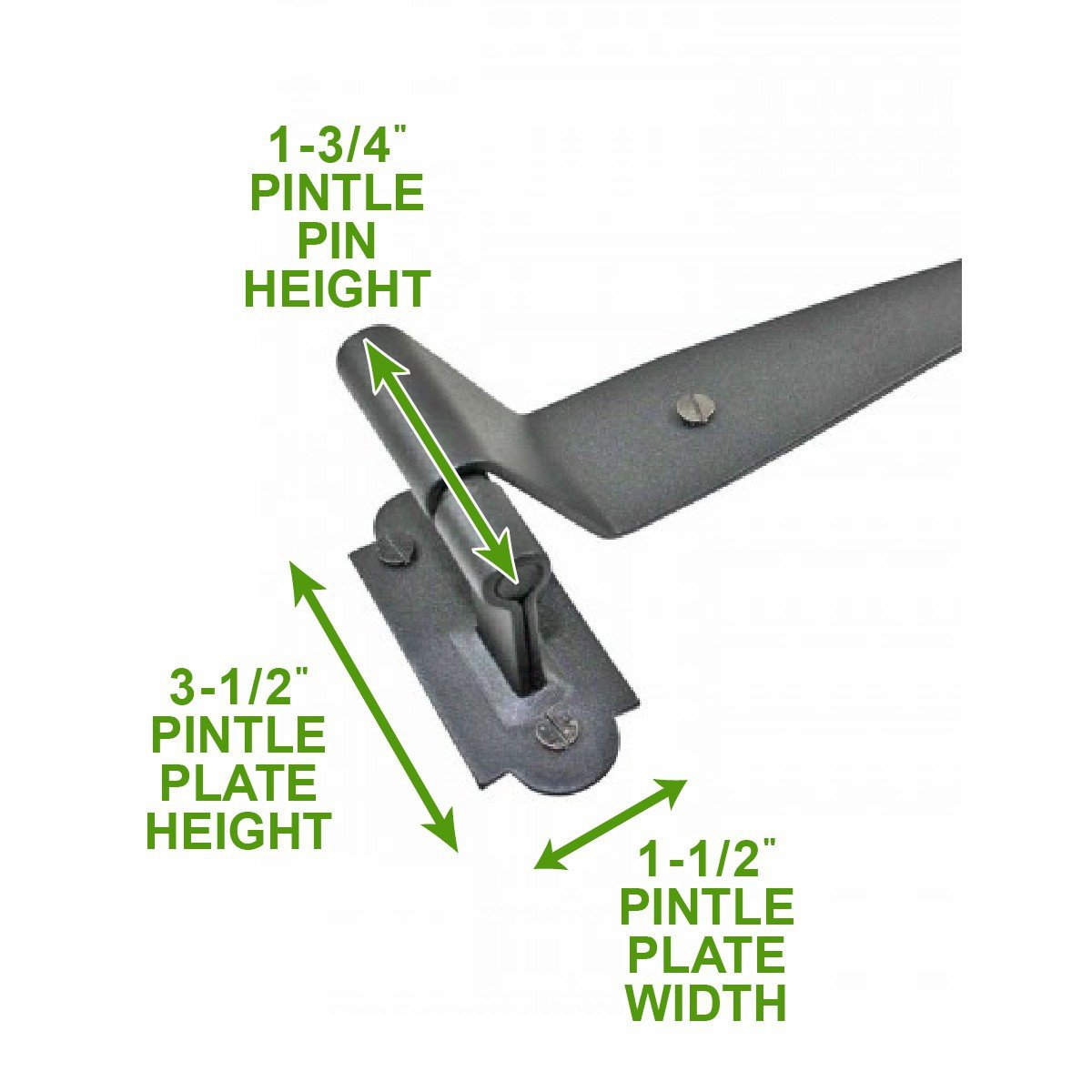 Renovators Supply Manufacturing Black Offset Strap Lift Off Pintle Hinge 11.75" Long Offset Wrought Iron Pin Hinges for Shutter Doors Or Gates Antique Exterior Window Gate Hinges Hardware Pack of 4