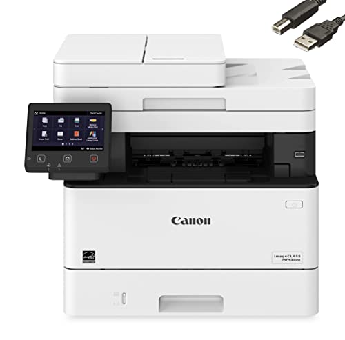 Canon imageCLASS MF455dw All in One Wireless Duplex Laser Printer, Up to 40 ppm,600 x 600 DPI,Compatible with Alexa,Bundle with Printer Cable