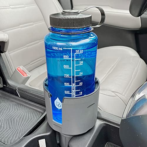 Swigzy Car Cup Holder Expander Adapter (Adjustable) - Holds Hydro Flask, Yeti, Nalgene, Large 32/40 oz. Bottles & Big Drinks - Gray