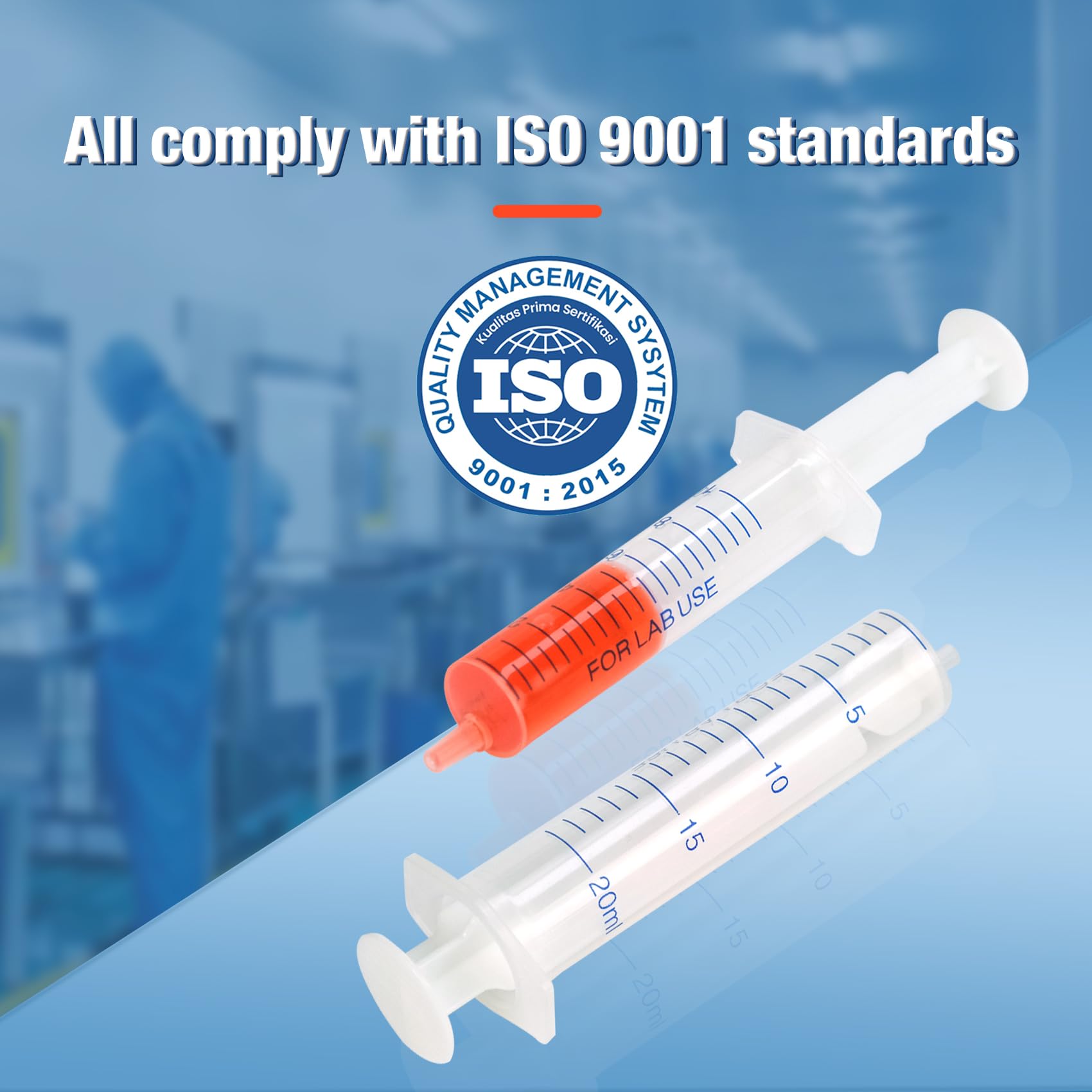 20 PCS 20 ml Plastic Syringe with Measurement, Slip Tip and No Rubber Plunger Small Syringe for for Scientific Lab Injection, Refilling, Measuring Liquids, Oil or Glue Applicator
