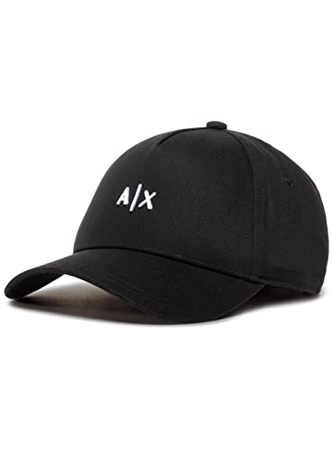 A|X ARMANI EXCHANGE Men's Hat Baseball Cap, Black/White, One Size