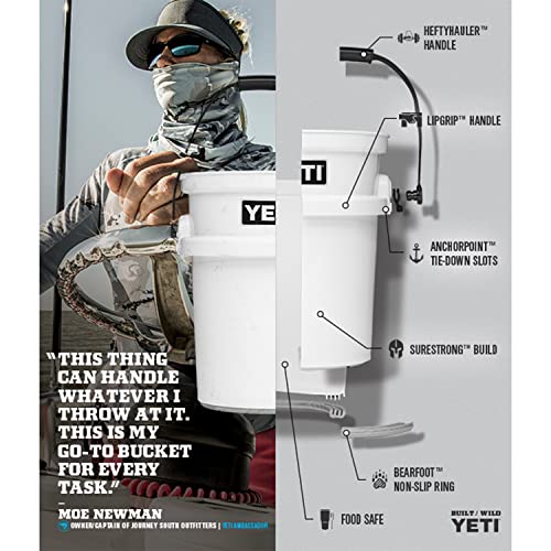 YETI Loadout 5-Gallon Bucket, Impact Resistant Fishing/Utility Bucket, Seafoam