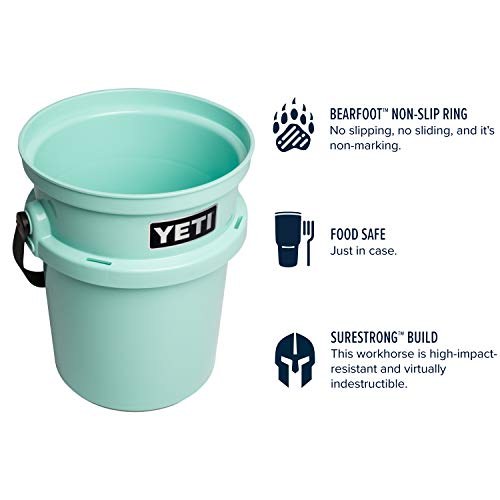YETI Loadout 5-Gallon Bucket, Impact Resistant Fishing/Utility Bucket, Seafoam
