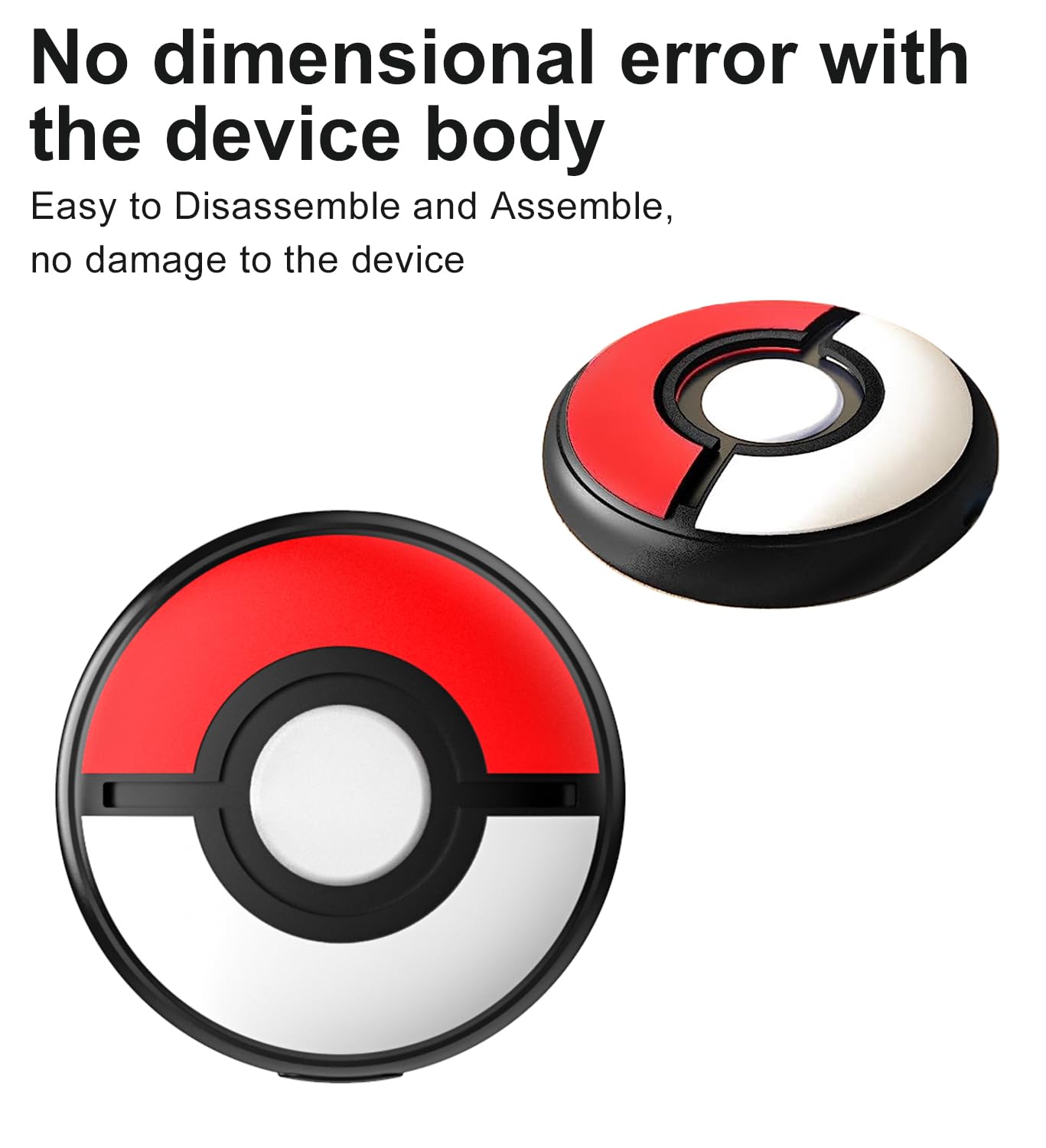 Protective Case for Pokémon GO Plus + 2023, Waterproof Silicone Protective Case with Wrist Strap, Black