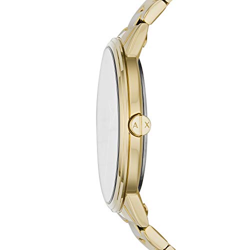 AX ARMANI EXCHANGE Men's Gold-Tone Stainless Steel Watch & Bracelet Gift Set (Model: AX7119)
