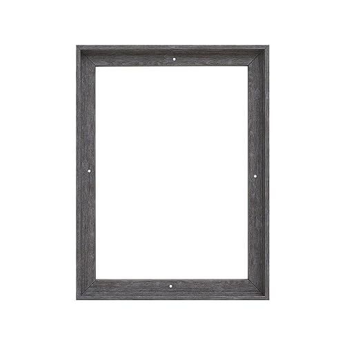 Pixy Canvas Floater Frame 16x20 for 3/4 (0.75) inch Deep Canvas Paintings/Canvas Prints/Wood Canvas Panels/Wall Art/Wall Decor/Home Decor/Artwork (Rustic Gray, 16 x 20 inch, Portrait)