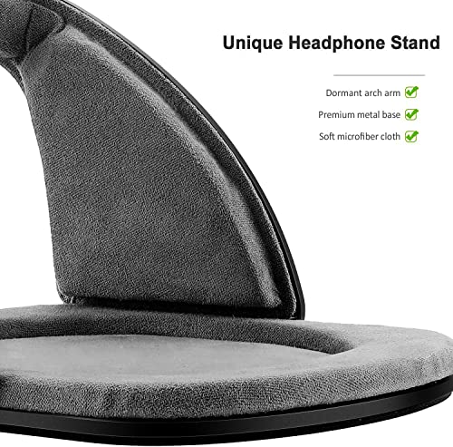 SUPERONE Headphone Stand Designed for AirPods Max, Headset Holder with Hibernating Base AirPods Max Stand Aluminum Alloy, Black