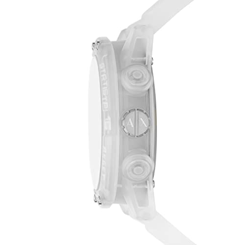 A|X ARMANI EXCHANGE Men's Analog-Digital Clear Silicone Watch (Model: AX2963)