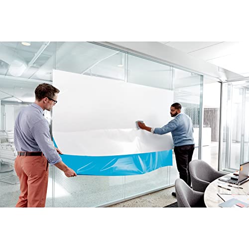 Post-it Dry Erase Whiteboard Film Surface for Walls, Doors, Tables, Chalkboards, Whiteboards, and More, Removable, Stain-Proof, Easy Installation, 6 ft x 4 ft Roll (DEF6X4)
