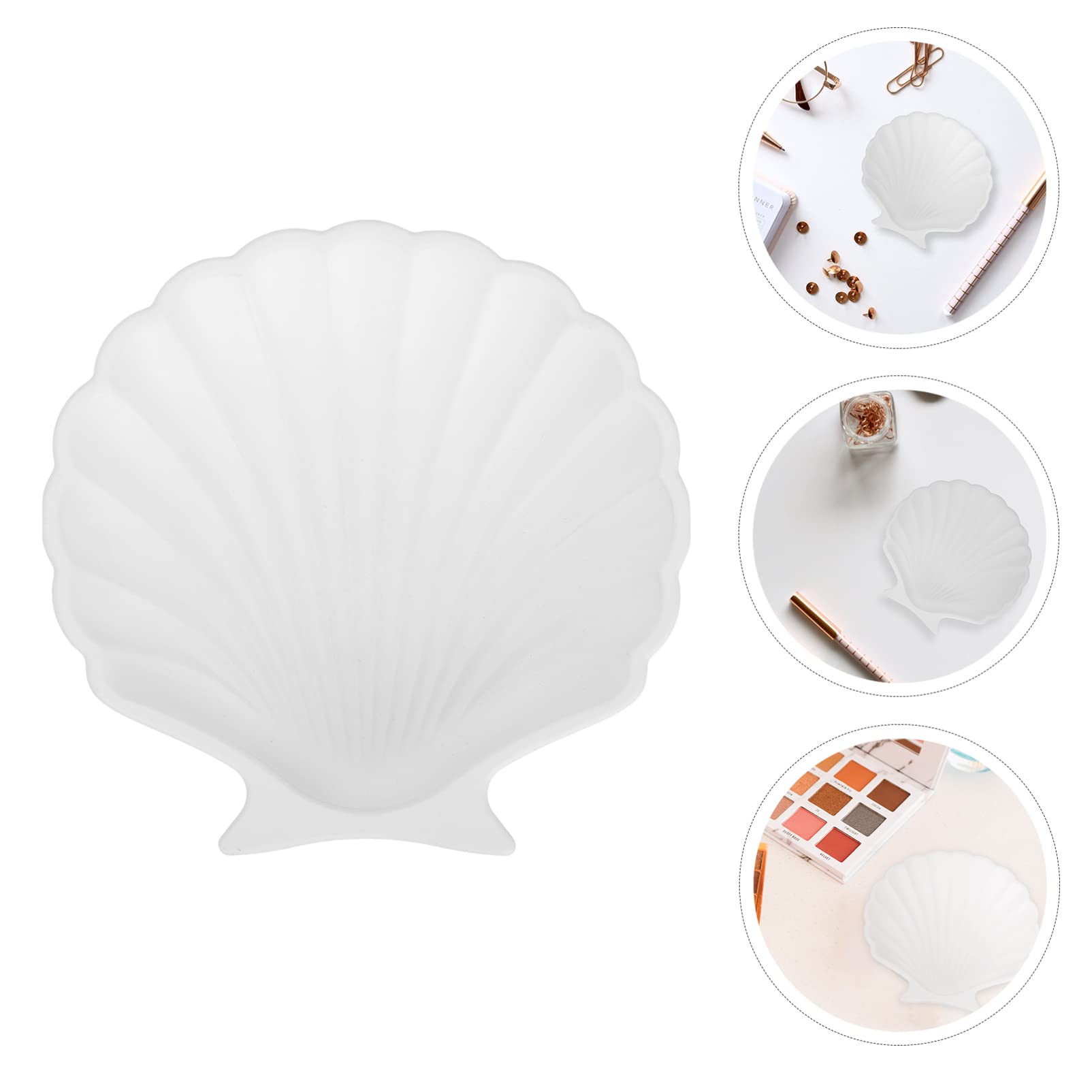Cabilock Shell Trinket Tray Ornament Tray Clam Shell Jewelry Dish Ceramic Jewelry Tray Ceramic Ring Holder Bracelet Holder Earring Holder Engagement Trinket Tray Dining Room Table Decor