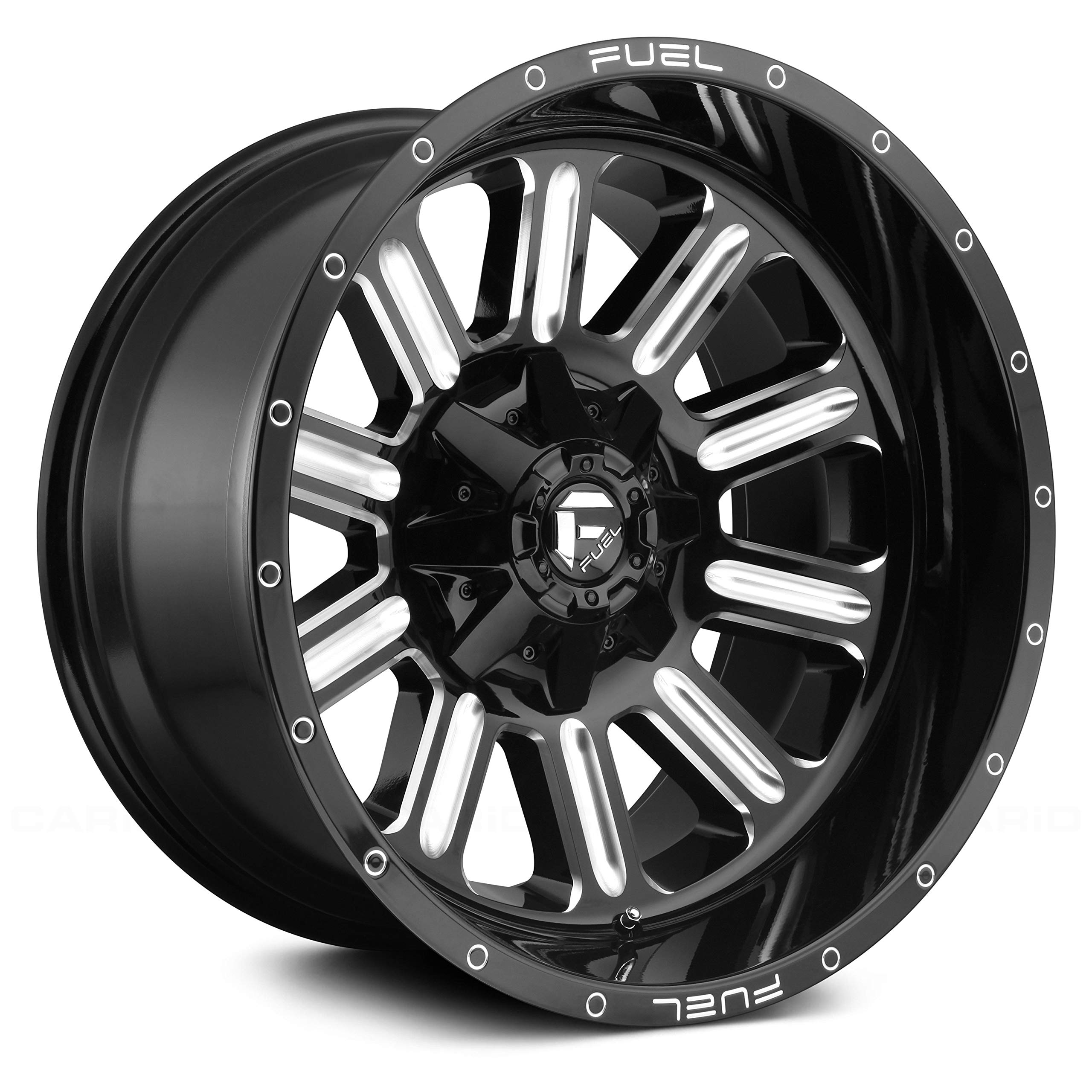 FUEL Hardline NBL-Gloss BLK MIL Wheel with Painted (20 x 7. inches /5 x 127 mm, 20 mm Offset)