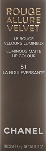 Chanel Rouge Allure Velvet Luminous Matte Lip Colour, 51 La Bouleversante, 0.12 Ounce