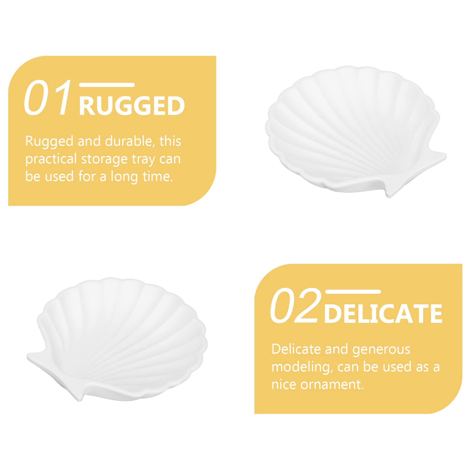 Cabilock Shell Trinket Tray Ornament Tray Clam Shell Jewelry Dish Ceramic Jewelry Tray Ceramic Ring Holder Bracelet Holder Earring Holder Engagement Trinket Tray Dining Room Table Decor