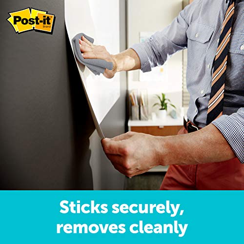 Post-it Dry Erase Whiteboard Film Surface for Walls, Doors, Tables, Chalkboards, Whiteboards, and More, Removable, Stain-Proof, Easy Installation, 6 ft x 4 ft Roll (DEF6X4)
