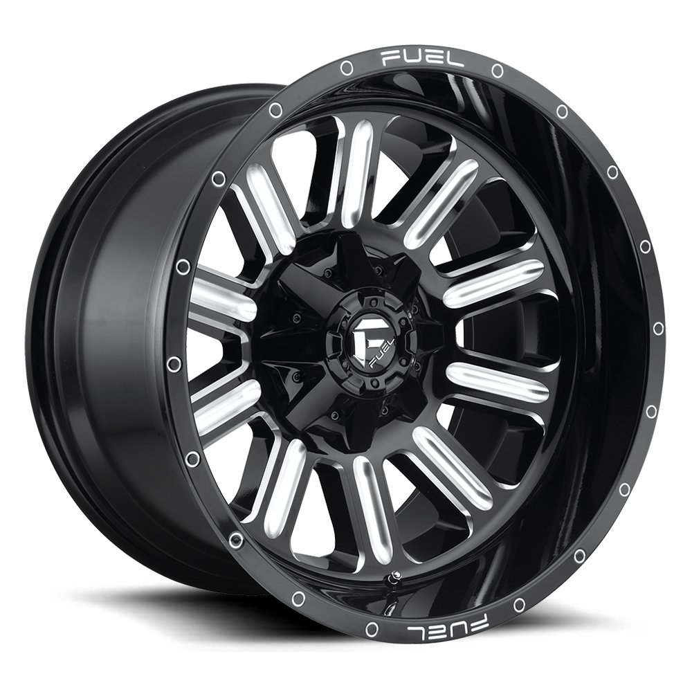 FUEL Hardline NBL-Gloss BLK MIL Wheel with Painted (20 x 9. inches /8 x 165 mm, 1 mm Offset)