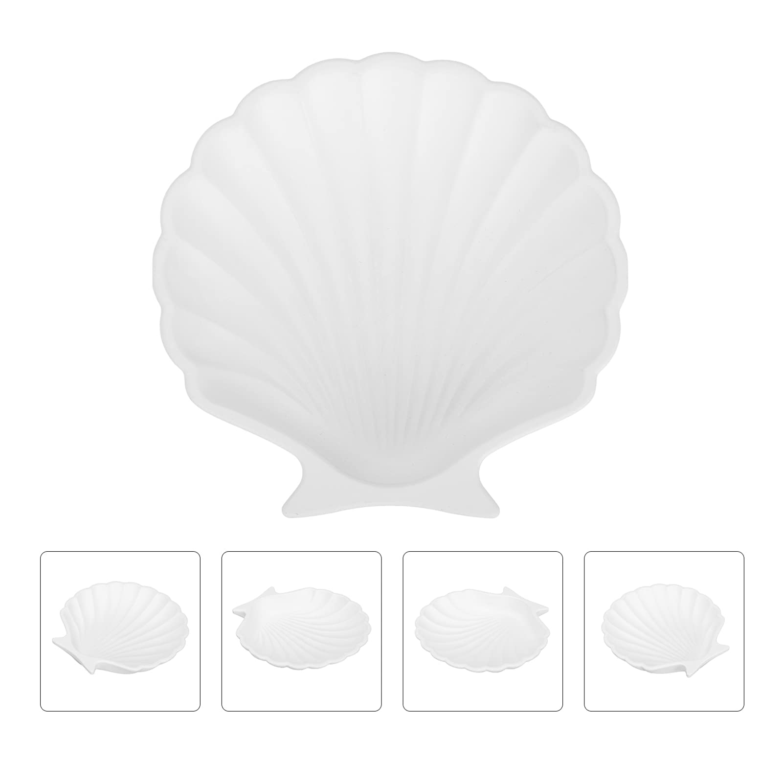 Cabilock Shell Trinket Tray Ornament Tray Clam Shell Jewelry Dish Ceramic Jewelry Tray Ceramic Ring Holder Bracelet Holder Earring Holder Engagement Trinket Tray Dining Room Table Decor