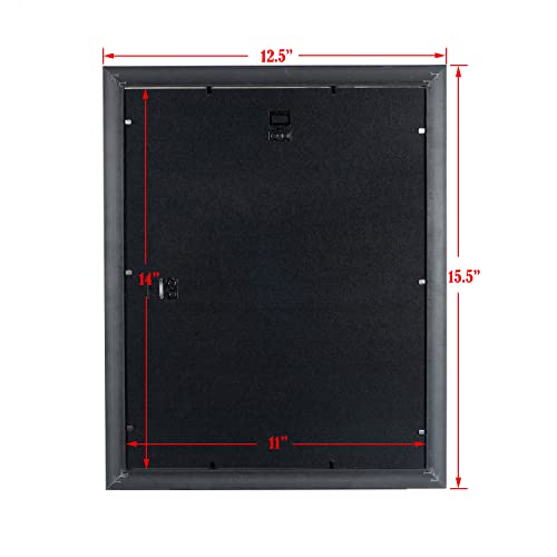 Scholartree Black 11x14 Picture Frames Set of 5, Display 11x14 without Mat or 8x10 with Mat,Wall Gallery Photo Frames