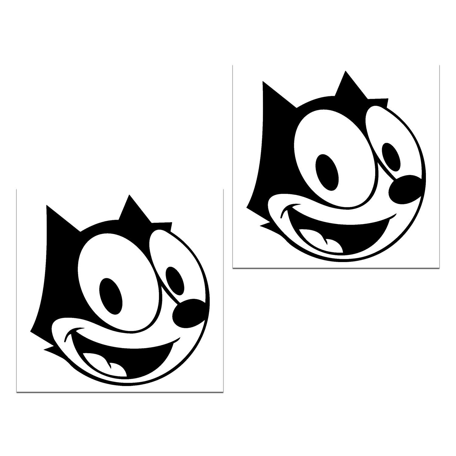 Felix The Cat MINI (2.5 Inches) 2X, 4X, 8X, 12X or 16X Custom Vinyl Decal Sticker, Vintage Cartoons Decal, Car Laptop Window Decal Sticker - Many Colors to Choose From