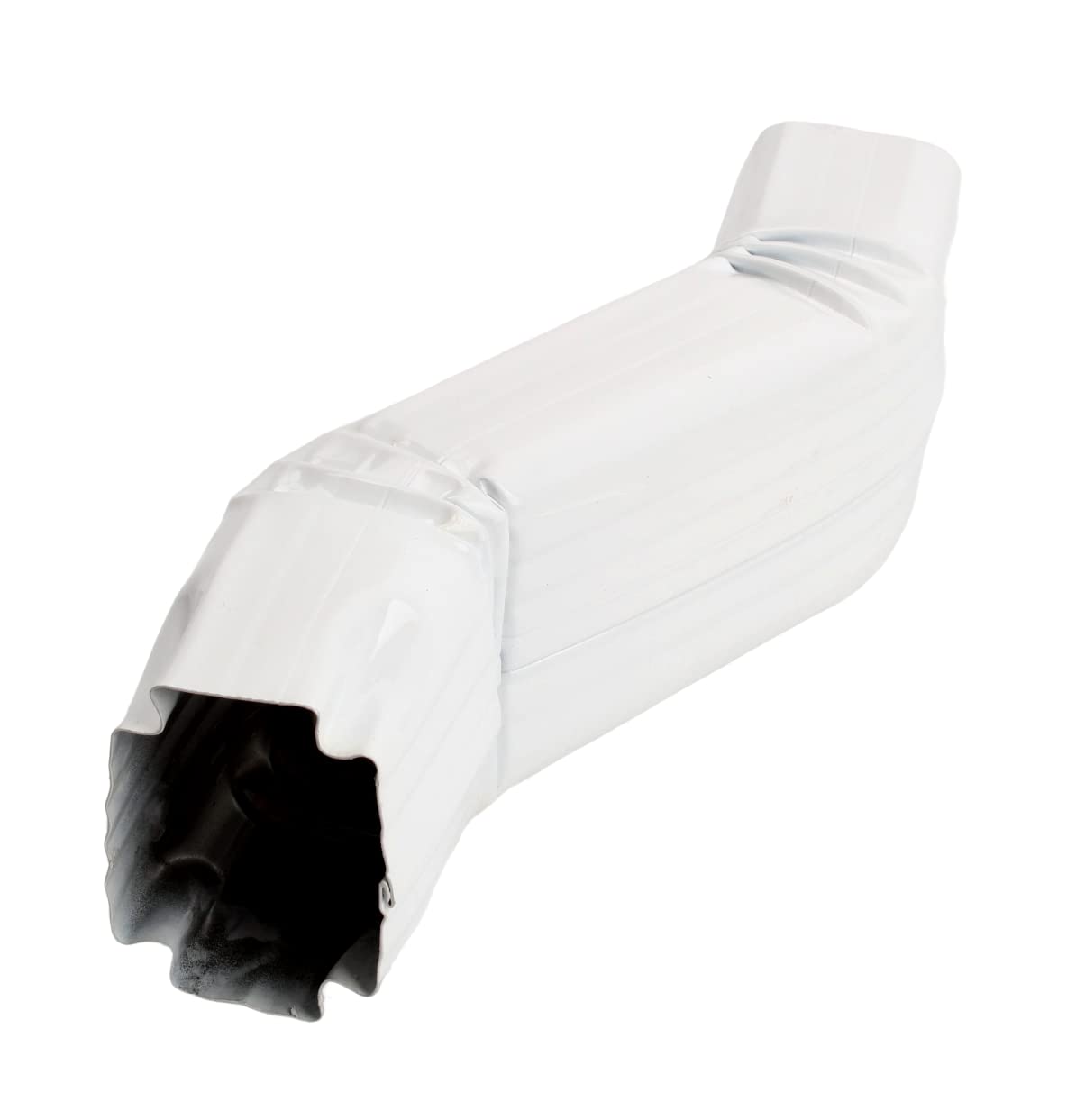 Gutter Downspout OFFSET White (Gloss) Aluminum gutter downspout elbow extensions. (2X3 A-Style)