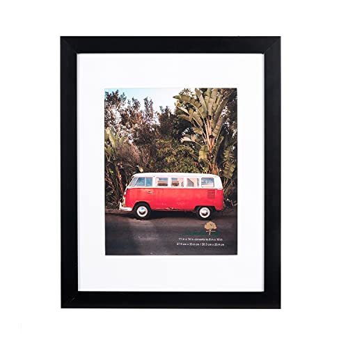 Scholartree Black 11x14 Picture Frames Set of 5, Display 11x14 without Mat or 8x10 with Mat,Wall Gallery Photo Frames