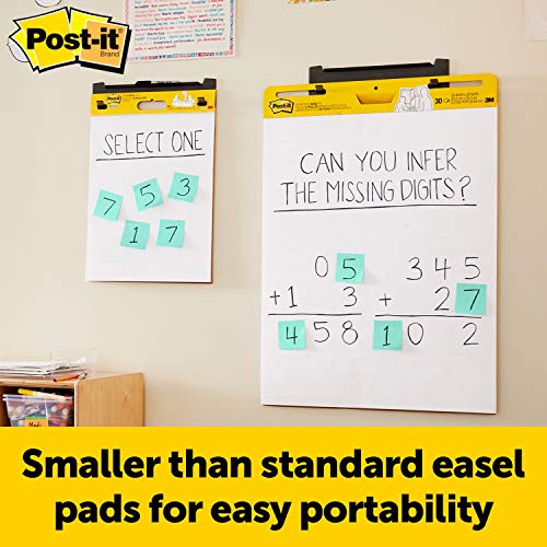 Post-it Self-Stick Mini Easel Pad, 15 in x 18 in, 20 Sheets/Pad, 3 Pads, Great for Virtual Teachers and Students (577-3PK)