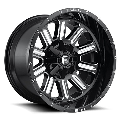 FUEL Hardline NBL-Gloss BLK MIL Wheel with Painted (20 x 12. inches /8 x 170 mm, -44 mm Offset)