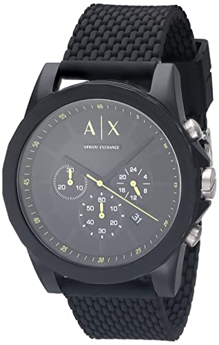Armani Exchange Armani Exchange Chronograph Black Silicone Watch