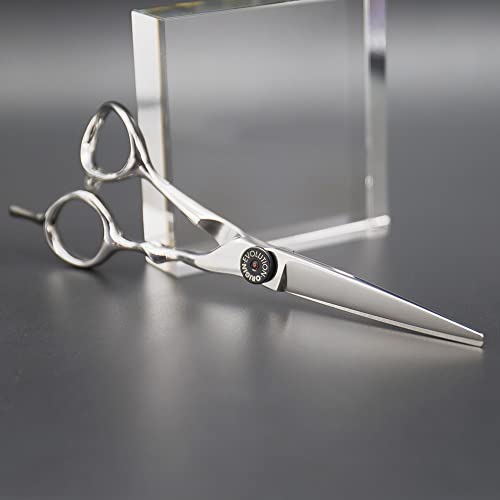 AOLANDUO 6" Hair Cutting Scissor - High End AICHI Steel Handmade Barber Scissors-Razor Edge/Offset Design/Pro Ergonomic for Salon Stylists Beauticians and Barbers… B09B3DT5SD