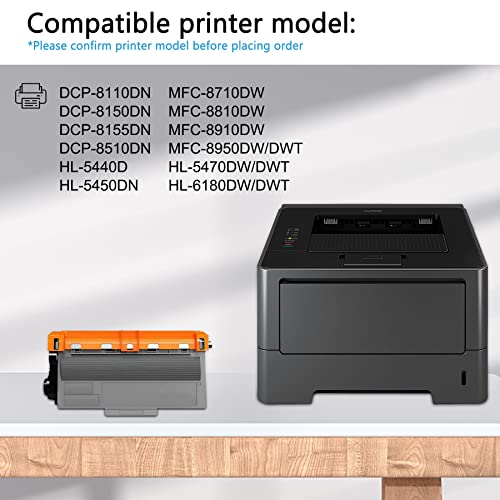 TN-720 TN720 Toner Cartridge Compatible Replacement for Brother TN720 TN750 HL-5470DW/DWT 6180DW/DWT DCP-8155DN 8510DN MFC-8910DW 8950DW/DWT Printer (1 Black)