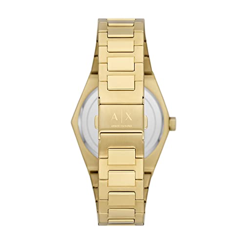 AX ARMANI EXCHANGE Men's Three-Hand Date Gold-Tone Stainless Steel Watch (Model: AX2810)