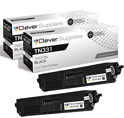 CS Compatible Toner Cartridge Replacement for Brother TN331 TN-331 TN336 TN-336 TN331BK TN336BK 2 Black HL-L8250 L8350 L8350CDWT L8250CDN L8350CDW MFC-L8600 MFC-L8850 MFC-L8600CDW
