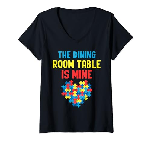 Puzzle - The Dining Room Table Is Mine V-Neck T-Shirt