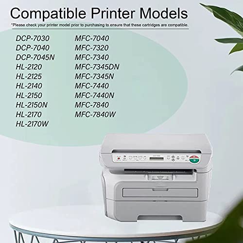 1 Pack Black Compatible TN360 Toner Cartridge Replacement for Brother DCP-7030 7040 7045N HL-2120 2125 MFC-7320 7340 Printer Toner Cartridge