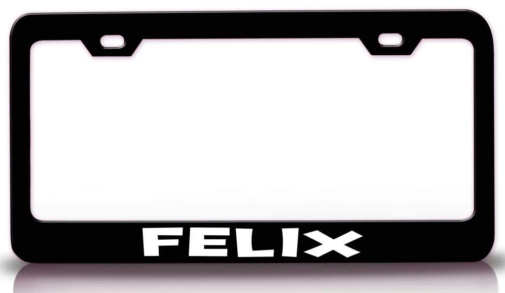 Custom Brother - Felix Male Name Metal Car SUV Truck License Plate Frame Bl l36