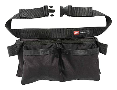 Diamondback Tool Apron - Open Pocket Work Aprons for Men & Women with 2 Hammer Loops & Bit Bandolier - Adjustable Waist Tool Apron for Men & Women - Ideal Electrician & Carpenter Apron (Black)