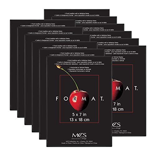 MCS Format Picture Frames, Gallery Wall Frames, Black, 5 x 7, 12-Pack