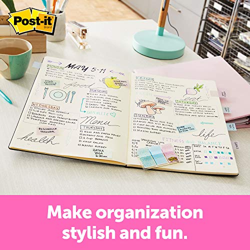 Post-it Pattern Flags, 60/On-The-Go Dispenser.47 in, Gradient Pattern Collection (682-GRDNT)