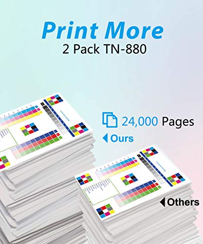 MM MUCH & MORE Compatible Toner Cartridge Replacement for Brother TN880 TN-880 TN 880 use for HL-L6200DW HL-L6250DW HL-L6300DW HL-L6400DW MFC-L6700DW MFC-L6800DW MFC-L6900DW Printer (2-Pack, Black)