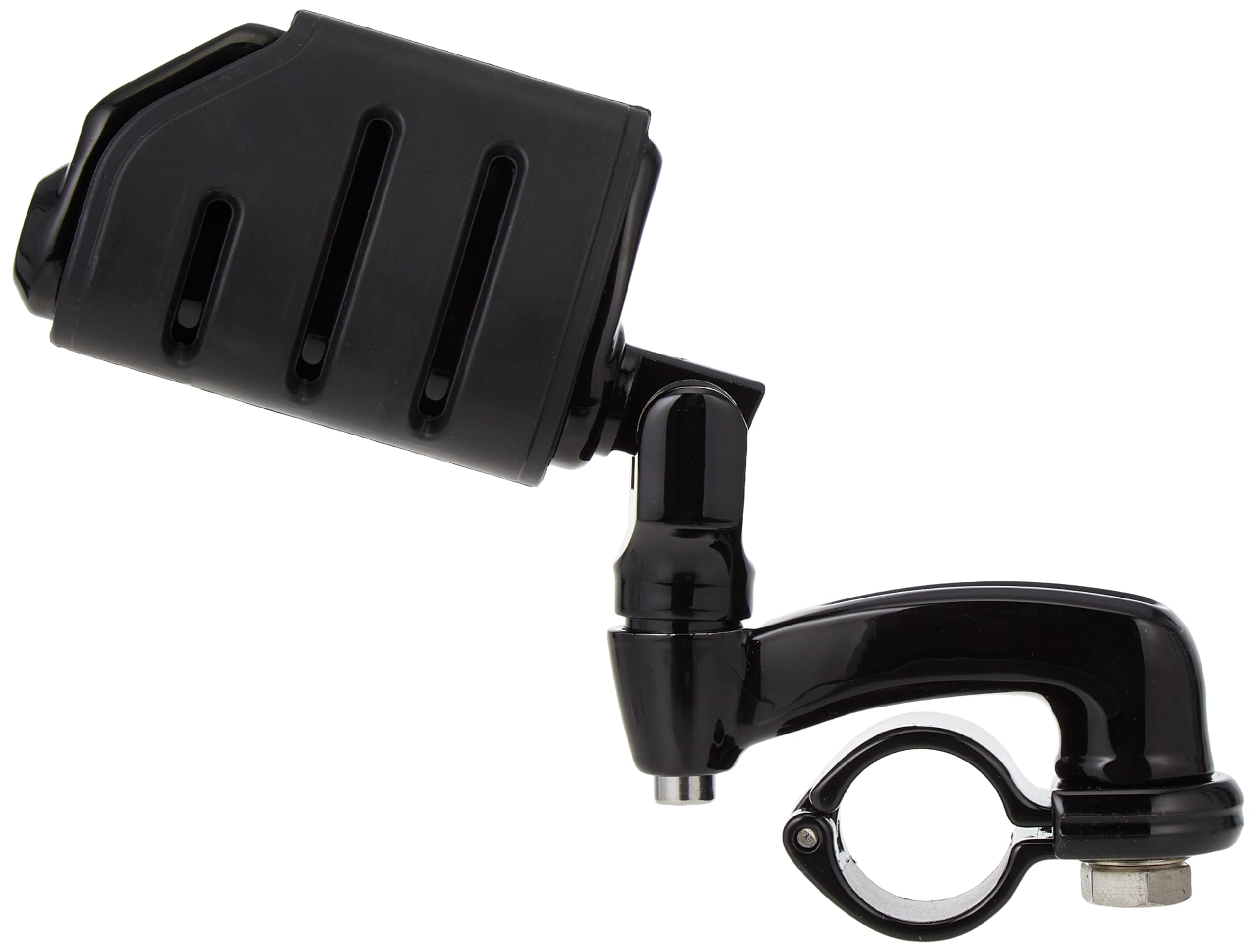 Kuryakyn 7599 Motorcycle Foot Controls: Longhorn Offset Trident Dually Highway Pegs with Magnum Quick Clamps for 1-1/4" Engine Guards/Tubing, Gloss Black, 1 Pair
