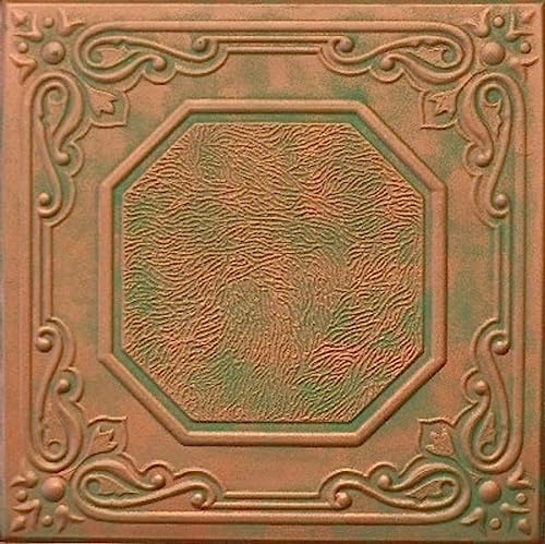 A La Maison Ceilings R32c Topkapi Palace Foam Glue-up Ceiling Tile (128 sq. ft./Case), Pack of 48, Copper Patina