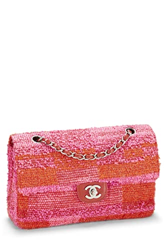 Chanel, Pre-Loved Multicolor Tweed Half Flap Medium, Multi