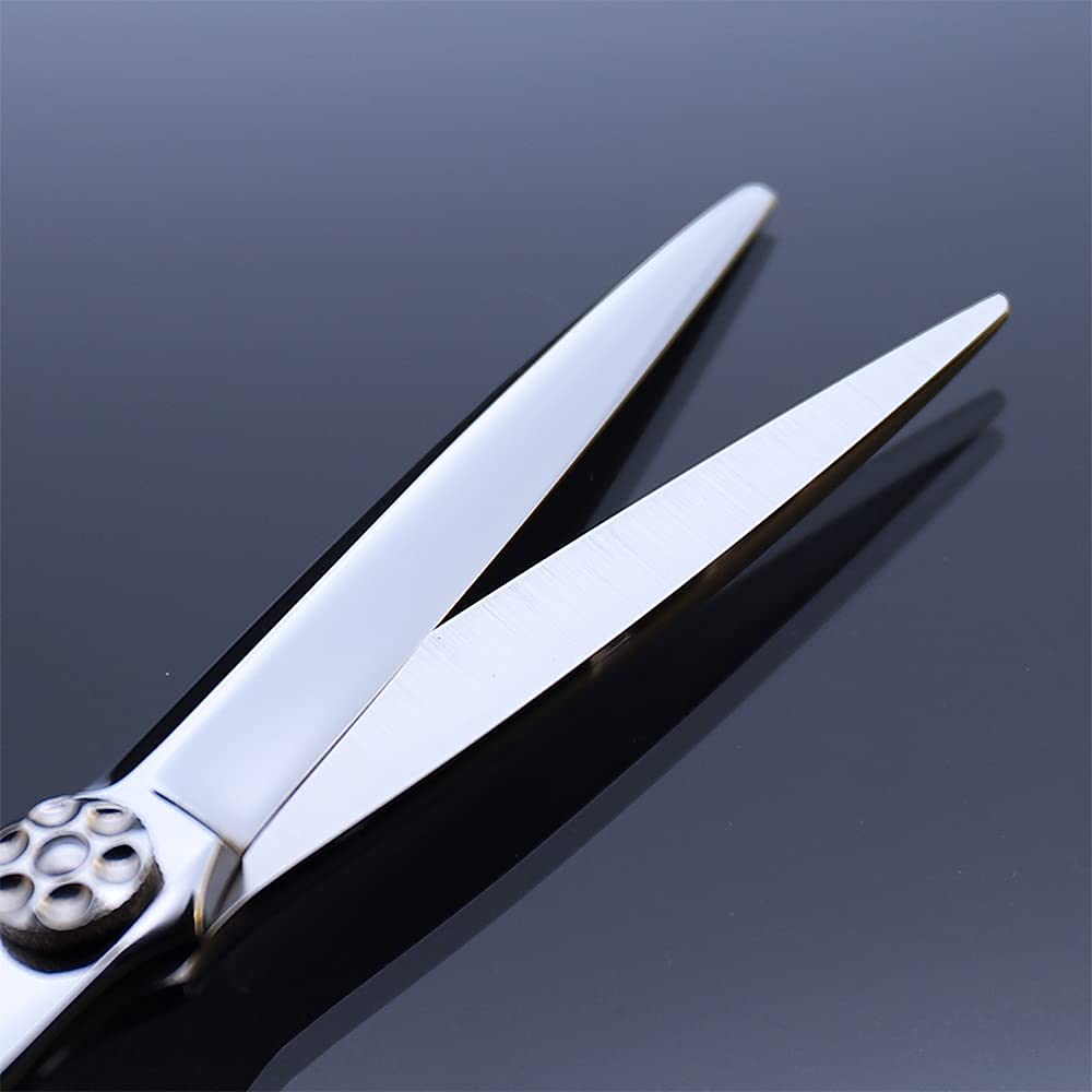 AOLANDUO 6 Inch Left-handed Hair Scissors-High End VG10 Steel Handmade Hair Cutting Shears-Razor Edge/Offset Design/Pro Ergonomic for Salon Stylists Beauticians and Barbers