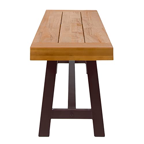 Christopher Knight Home 318117 Carlisle Benches, Sandblasted Brown + Rustic Metal