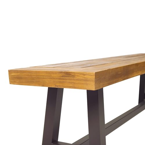 Christopher Knight Home 318117 Carlisle Benches, Sandblasted Brown + Rustic Metal
