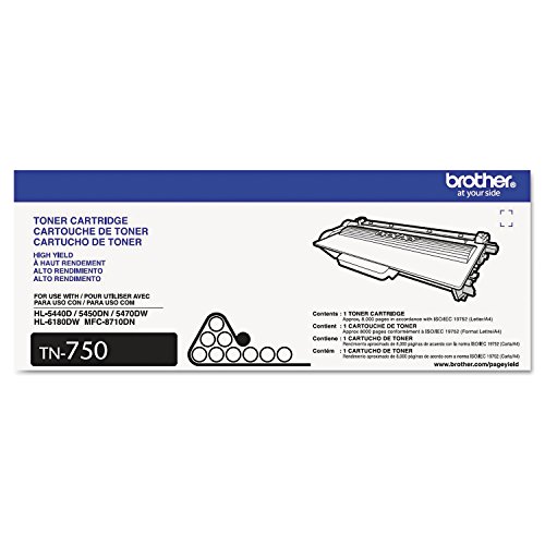 Brother TN750 Toner Cartridge (Black) in Retail Packaging