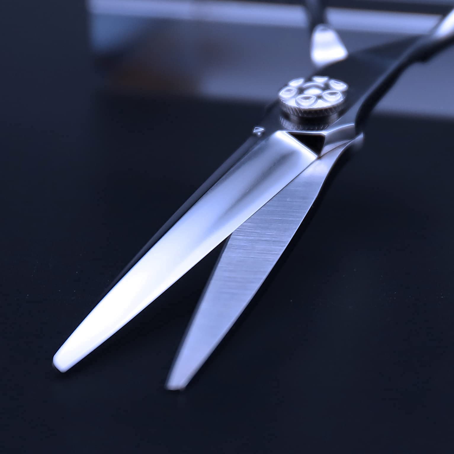 AOLANDUO 6 Inch Left-handed Hair Scissors-High End VG10 Steel Handmade Hair Cutting Shears-Razor Edge/Offset Design/Pro Ergonomic for Salon Stylists Beauticians and Barbers