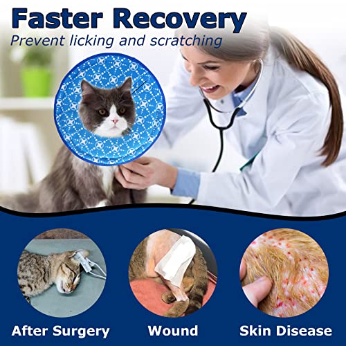 Crazy Felix Soft Dog Cones for Large Medium Small Dogs, Dog Recovery Cone Collar Alternative After Surgery to Stop Licking Scratching, Elizabethan Collar with Hook & Loop Drawstring