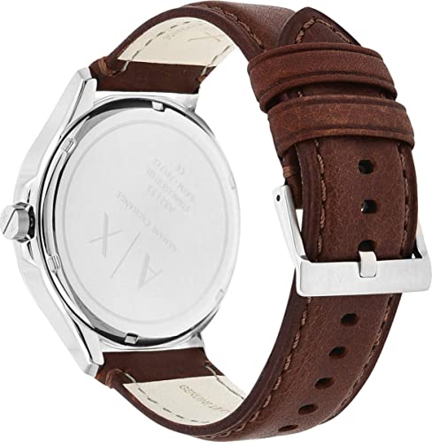 AX ARMANI EXCHANGE Men's Brown Leather Strap Watch (Model: AX2133)