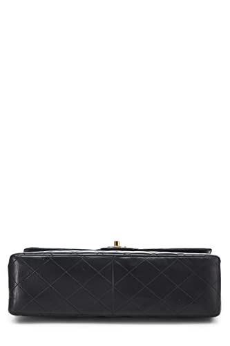 CHANEL, Pre-Loved Black Quilted Lambskin Half Flap Jumbo, Black