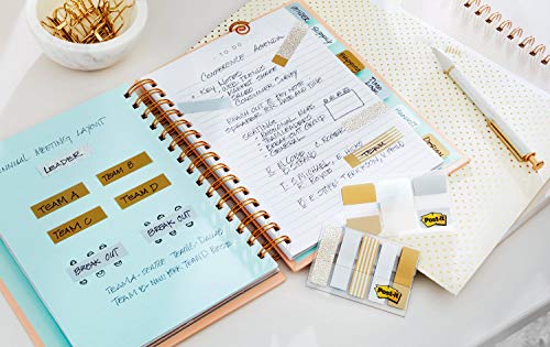 Post-it Flags, 36 Count, 1 in Wide, Assorted Metallic Designs (686-METAL)